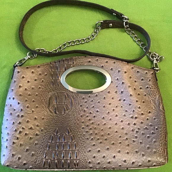 Cato | Bags | Cato Est 946 Grey Alligator Print Shoulder Bag Clutch ...